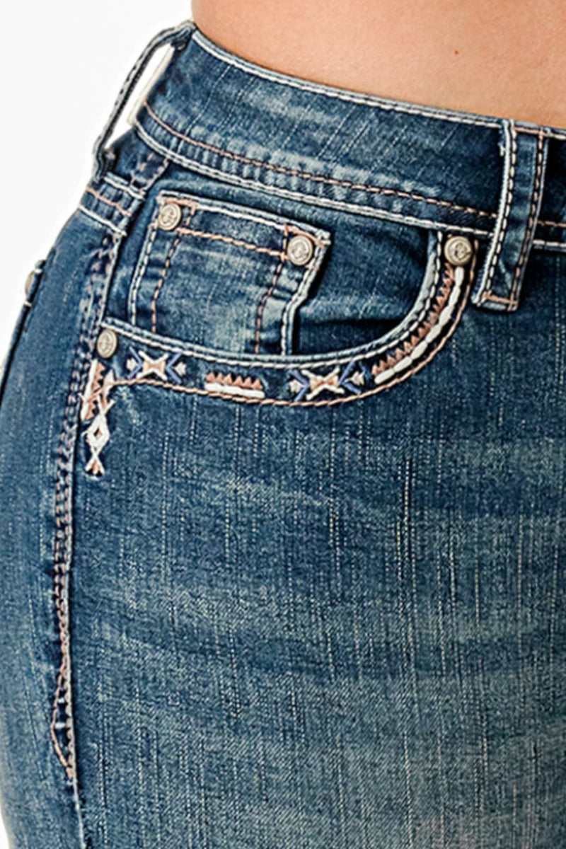 Miranda Tan Longhorn Grace In LA Easyfit Mid Rise Bootcut Jeans – Dusty ...