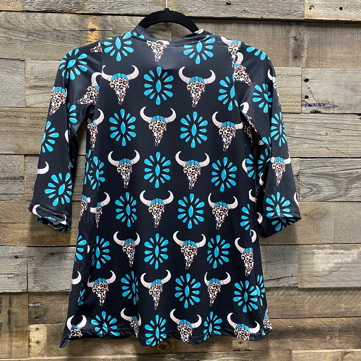 Girls Western Turquoise Longhorn Cardigan – Dusty Diamonds Australia